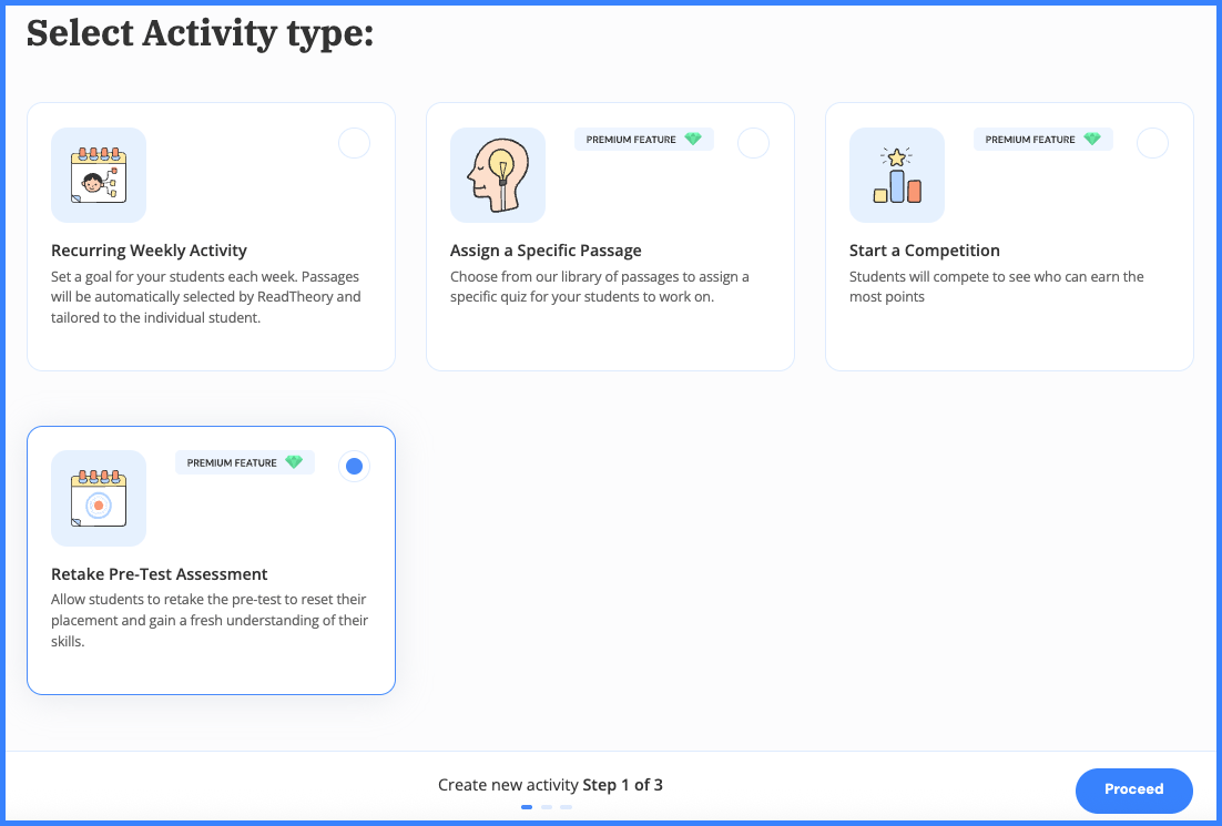 Assigning Activities